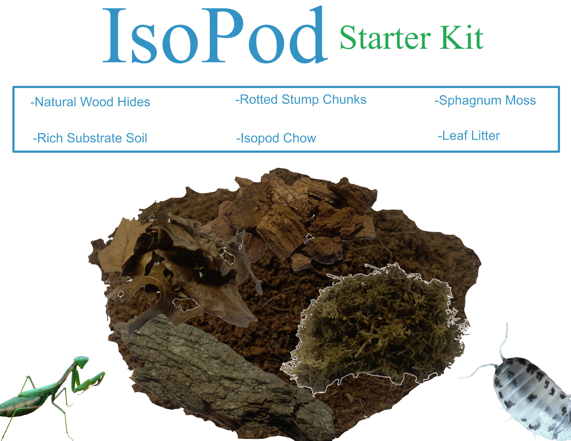 7 Pc Isopod Starter Kit – WestCoastRoaches LLC